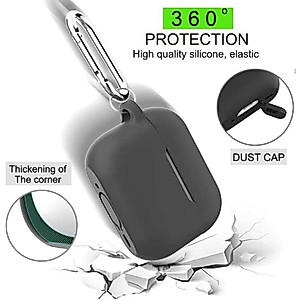 Airpod Pro Replacement Tips [6 Pairs] + Black Silicone Case for Airpods Pro 2nd Generation