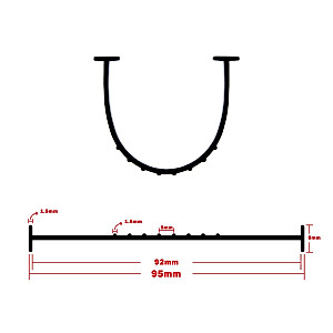 10 Feet Lenth Garage Door Bottom Weather Stripping Kit Rubber Seal Strip Replacement, Universal Sealing Professional Grade T Rubber,5/16" T Ends, 3 3/4" Width(Black)