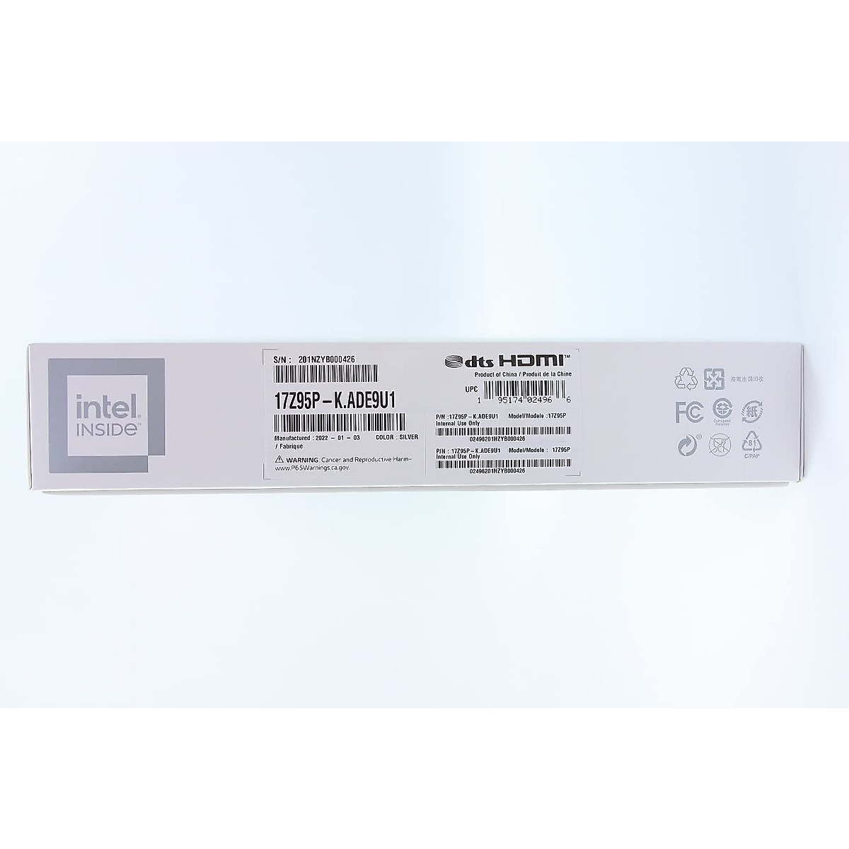 LG Gram 17Z95P Laptop 17" Ultra-Lightweight, IPS, (2560 x 1600), Intel Evo 11th gen CORE i7 , 32GB RAM, 1TB SSD, Windows 11 Home, 80Wh Battery, Alexa Built-in, 2X USB-C, HDMI, USB-A – Black