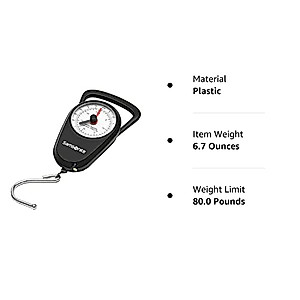 Samsonite Manual Luggage Scale, Black, One Size