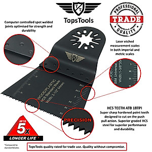 26 x TopsTools UNKA26A OMT Mix Blades for Bosch Fein MultiMaster (Non-StarLock) Makita Milwaukee Genesis Chicago Craftsmen Nextec Rockwell Ryobi Hitachi Multi Tool Accessories
