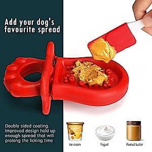 Dog Crate Training Tool Peanut Butter Treat Dispenser Licking Toy for Puppy Behavior Tool Secures to Cage to Help Reduce Anxiety,Stress, Boredom Improved Durable Design Fits All Crates