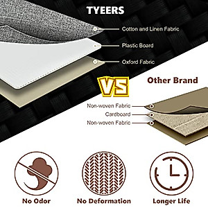 TYEERS Extra Large Collapsible Storage Bins with Lids and Compartments, Organizing Bins for Closet Storage, Clothes Storage, Cube Organizer for Home Office Storage - 3 Pack - Gray