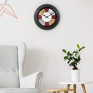 La Crosse 404-3030A 12-Inch Gatherings Quartz Wall Clock, Black