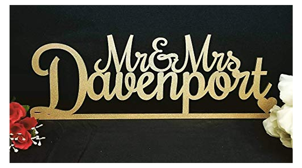 Custom Wedding Name Sign Personalized Mr & Mrs Sign - Kobasic Creations
