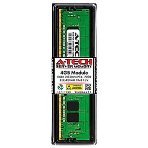 A-Tech 4GB RAM Replacement for Hynix HMA451R7MFR8N-TF | DDR4 2133MHz PC4-17000 1Rx8 1.2V ECC RDIMM Registered 288-Pin DIMM Memory Module