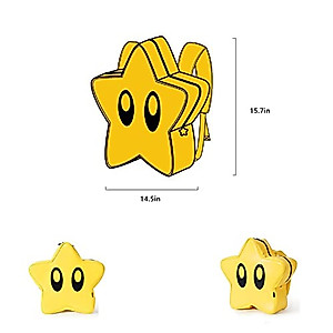 FENGJINRUHUA Cute Cartoon Teens 3D Star Backpack Boys Girls Schoo Bag Lightweight Waterproof Bookbags