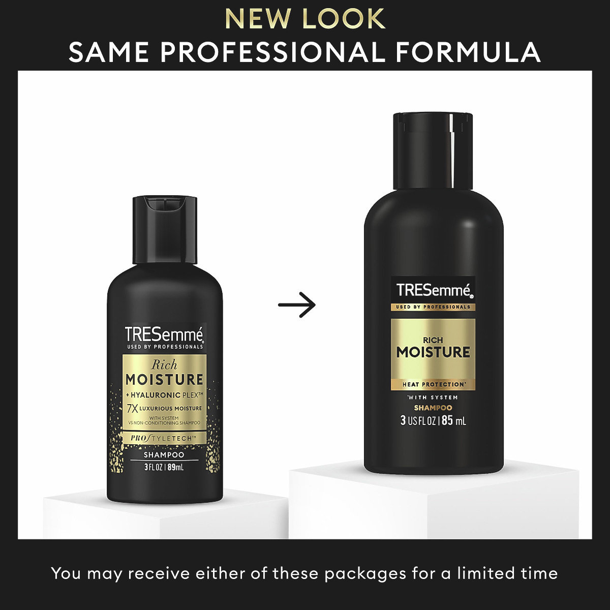 TRESemmé Rich Moisture Hydrating Shampoo for Dry Hair Formulated With Pro Style Technology 3 Fl Oz