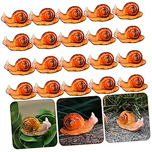 ARTIBETTER 40 Pcs Micro Landscape Snail Elephant Gifts Anniversary Snail Garden Statue Elephants Snail Terrarium Mini Flower Pots Mini Snail Ornaments Small Snail Miniature Micro Scene Resin