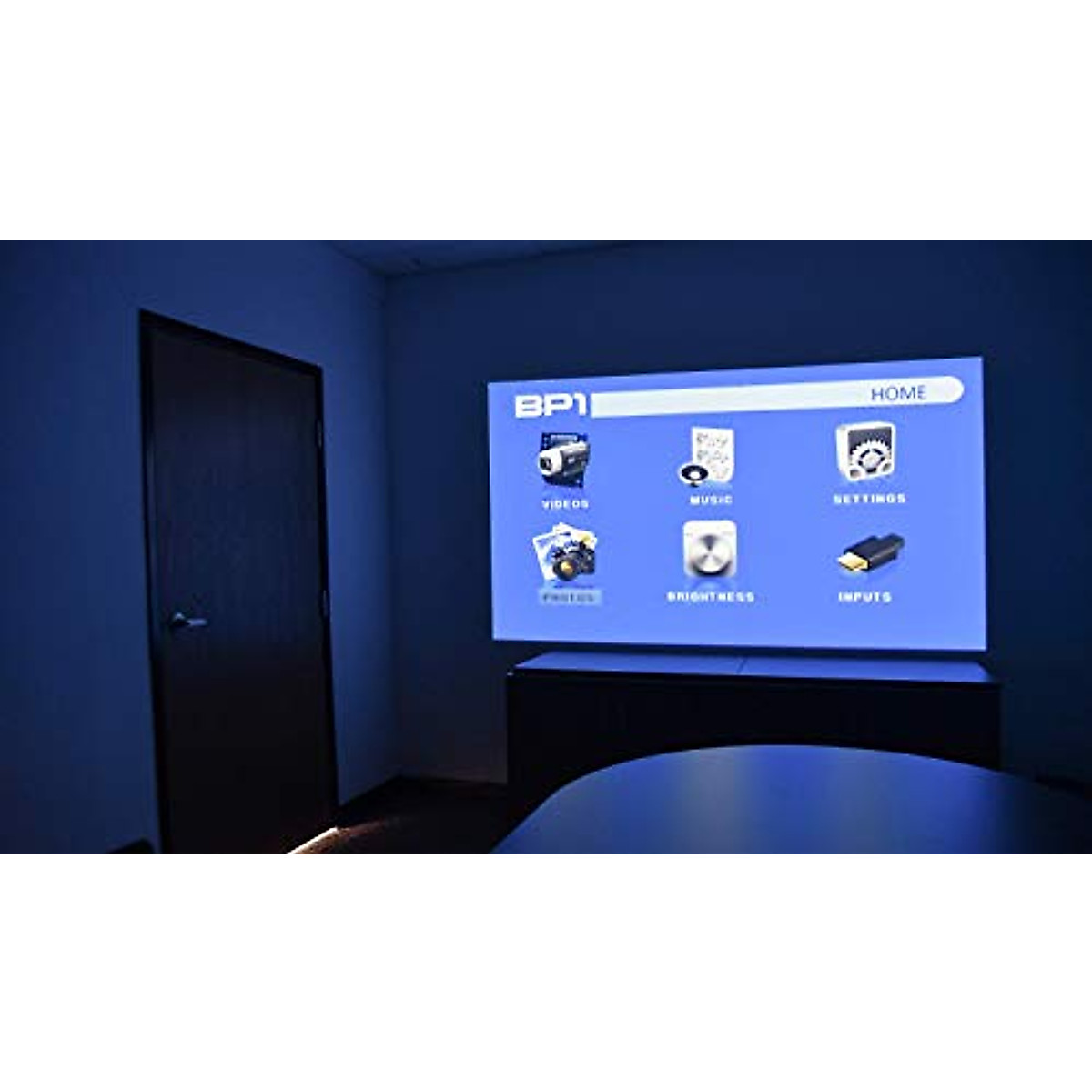 AAXA BP1 Speaker Projector – Bluetooth 5.0, Battery Power Bank, Up to 6 Hour Projection or 24 Hours Playtime, USB C Mirroring, Onboard Media Player, HDMI, DLP Portable Mini LED Projector (Renewed)