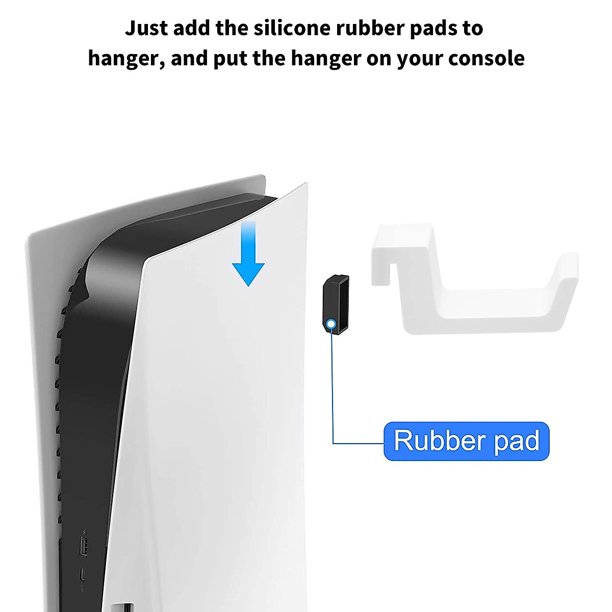 Headphone Holder for PS5, Headphone Stand Hanger Headset Hook Shelving Stand for Game Console