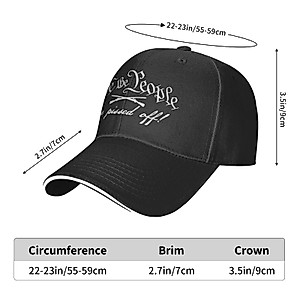 HUIHUANGm Baseball Cap Adjustable Trucker Veteran Cap for Men Women Black