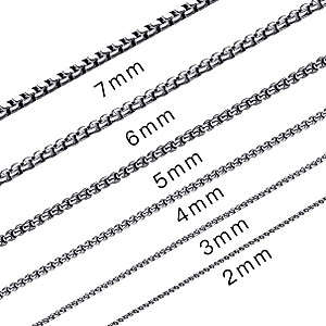 SANNYRA 2mm 16 To 38In Stainless Steel Rolo Chain Necklace Crude Chain Necklace for Men Women Jewelry