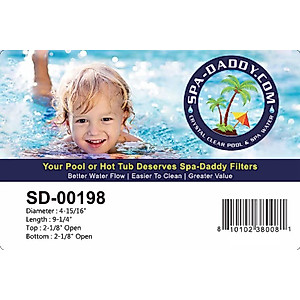 Spa-Daddy SD-00198 Filter - Rainbow Dynamic 35 | Dynamic Series IV - DFM | DFML | Waterway 35 | in-Line - Replaces PRB35-IN | FC-2385 | C-4335