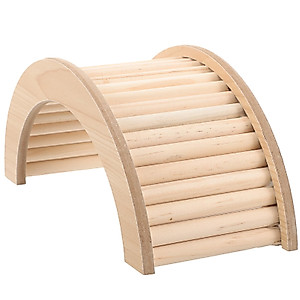 POPETPOP Climbing Toys Rabbit Toy Rat Bridge Toy Hamster Wood Bridge Rat Toys Hamster Climbing Bridge Chinchilla Bridge Chicken coop ramp Hamster Bridge Arch Bridge Ladder Wooden