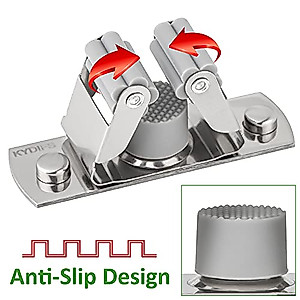 Broom and Mop Holder Wall Mount Heavy Duty Stainless Steel Broom Holder Wall Mounted Broom Organizer Home Garden Garage Storage Rack (4PCS-1Rack)