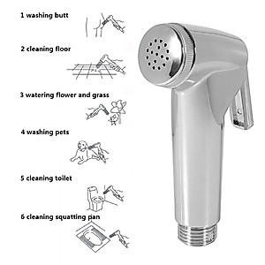 Multi-functional ABS Handheld Toilet Bidet Shower Spray Single Shower Head, Bathroom Shower Bidet Attachment for Toilet Bathroom