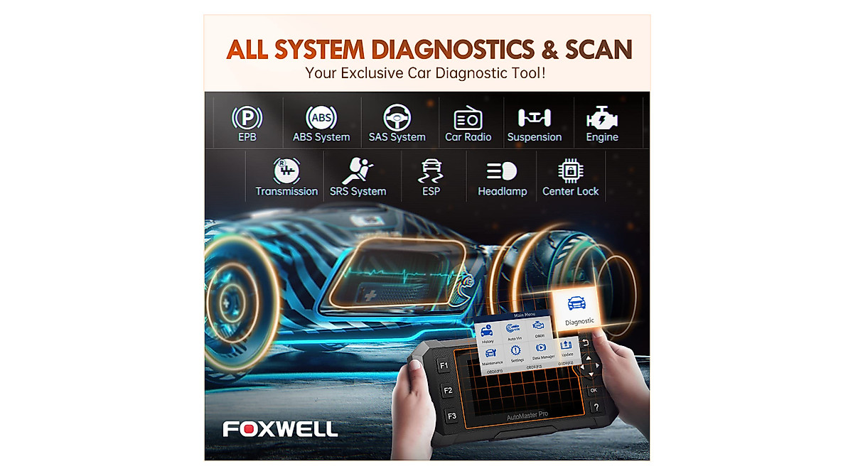 FOXWELL Car Scanner NT624 Elite | All System OBD2 Tool