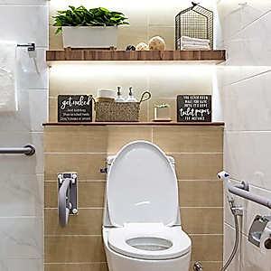 2 Pieces You Never Know What You Have Until It's Gone Toilet Paper Sign Get Naked Funny Bathroom Sign Bathroom Wall Sign Decor Half Bathroom Wooden Sign Rustic Bathroom Toilet Plaque, 4 x 5 Inch