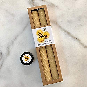 Combo Pack - 8" Taper Pair and Lip Balm - Little Bee of Connecticut
