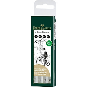 Faber-Castell 0.1mm/ 0.3mm/ 0.5mm/ 0.7mm Artline Drawing System - Black (Wallet of 4)