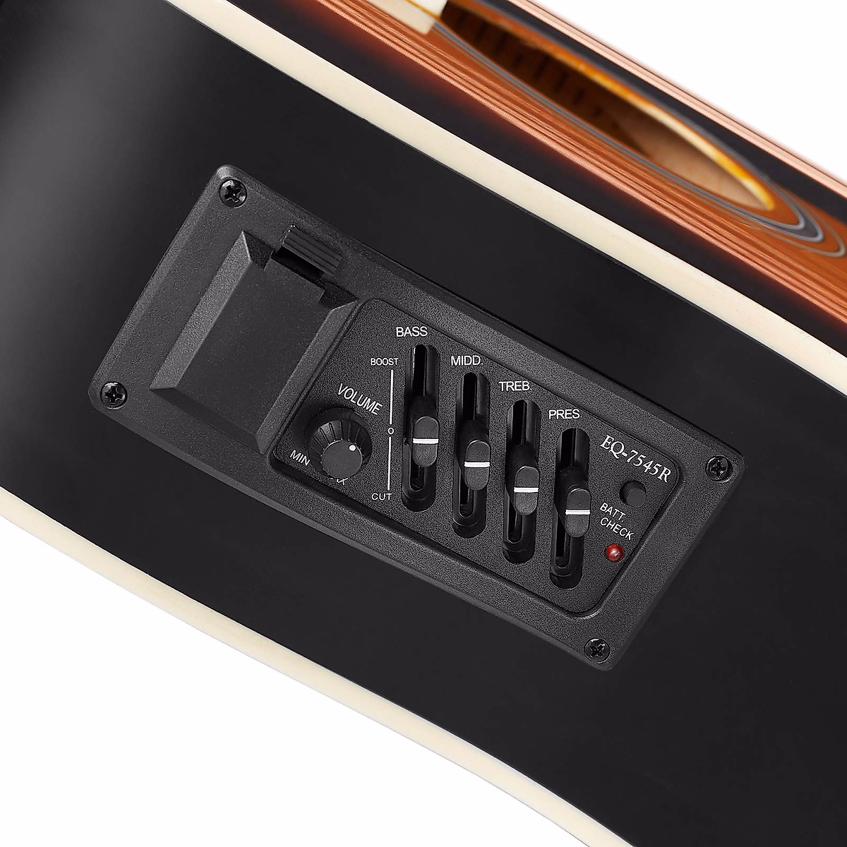 Ashthorpe Full-Size Dreadnought Acoustic-Electric Guitar Bundle - Premium Tonewoods - Sunburst