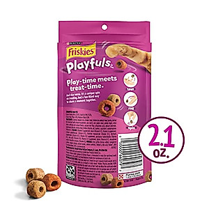 Friskies Purina Playfuls with Salmon and Shrimp Flavor Cat Treats - (10) 2.1 oz. Pouches