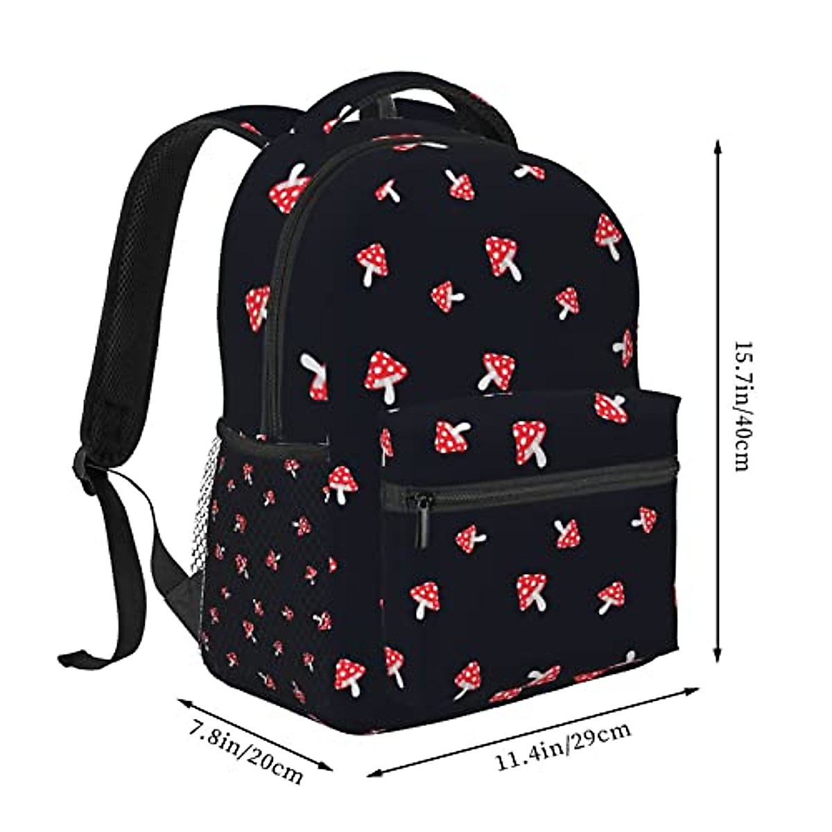 Mushroom Backpack for School Cute Mushroom Laptop Backpacks Bookbags for College Travel for Adults Teens Boys Girls, Men Women