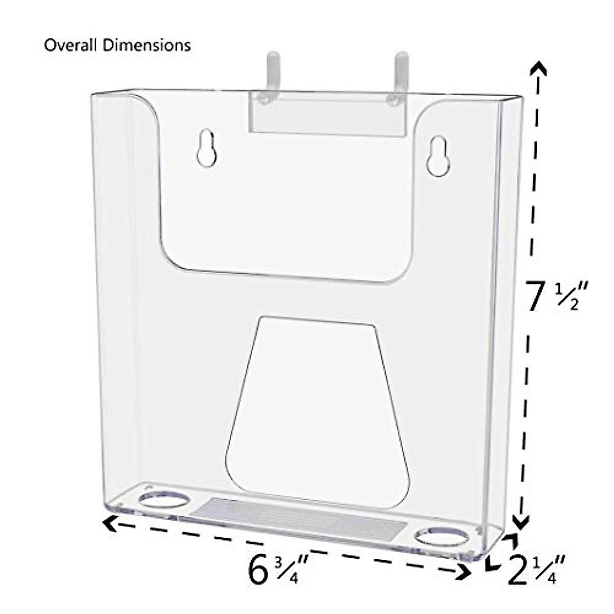 Marketing Holders 6 1/2" W Brochure Holder Peg Board Mount Pamphlet Value Pack of 24 Display Catalog Booklet Maps Literature Printed Material Menu