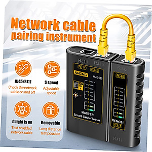 Mobestech 4pcs Pc Network Tester Wire Tester Kit Network Check Continuity Ethernet Tester LCD Cat6 Tester Wire Circuit Tester Plastic Wire Tester Battery Testers Liner Electronic Cable