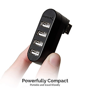 SABRENT 4-Port USB 2.0 Hub + 4-Port USB 2.0 Hub with Individual LED lit Power Switches
