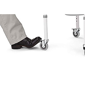 Medline Drop Arm Commode with Wheels, Swing Arm Rest for Easy Transfer, Padded Seat, Contains Chair, Pail, Lid, and Splash Guard, 250lb. Weight Capacity