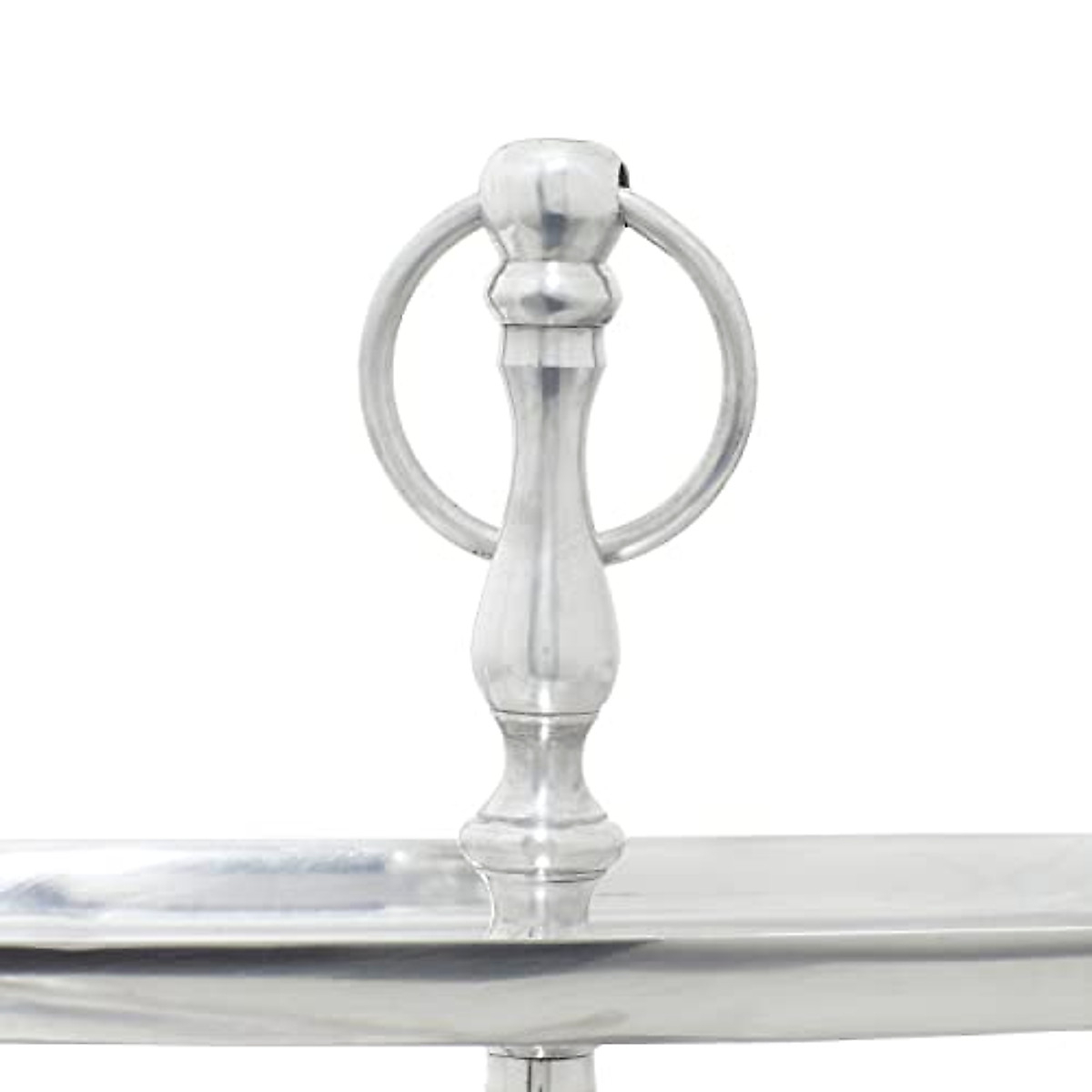 The Novogratz Aluminum 3 Level Tiered Server, 18" x 6" x 19", Silver