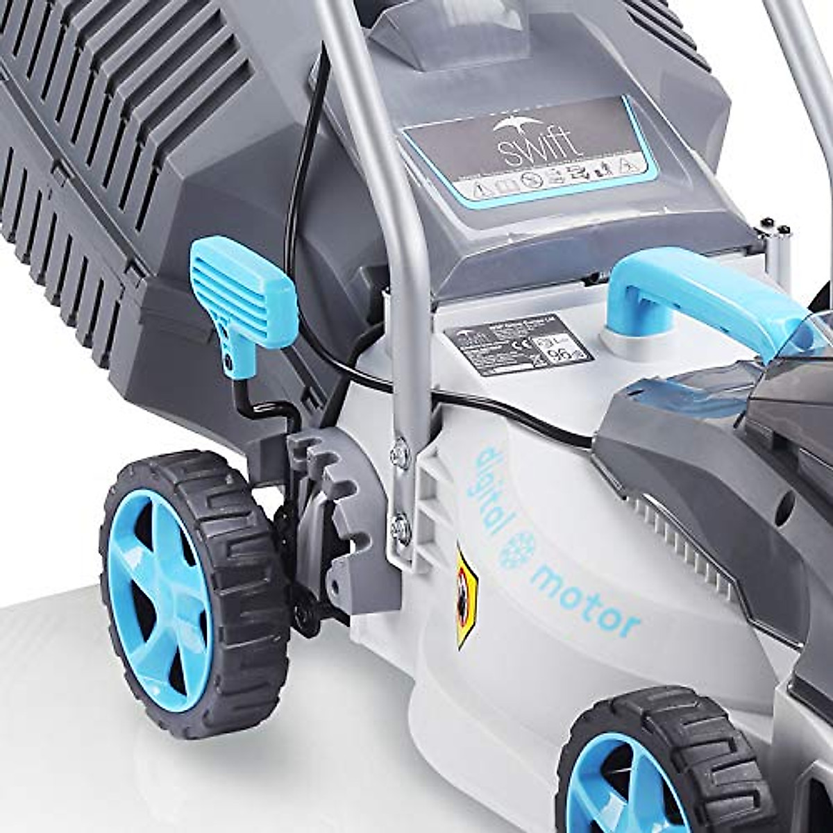 Cordless Lawn Mower, 15 Inch Lightweight Lawn Mower, 40V Lithium-ion Lawnmower w/Brushless Motor, 5 Cutting Heights Adjustable -Low Noise 2 in 1 Push Mower