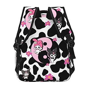 DIEZ My Bunny Melody And Kawaii Backpack Cartoon Large Backpacks Daypack Cute Backpacks For Women Anime Characters With Keychain