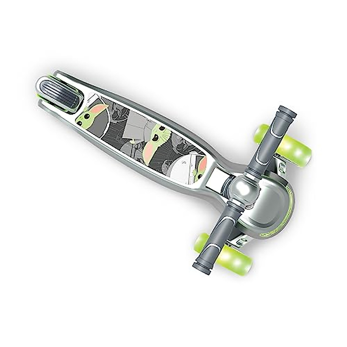 Jetson Disney Grogu™ 3-Wheel Kick Kids Scooter, LED Lights on Stem & Light-Up Wheels, Lightweight Frame, Height-Adjustable Handlebar, Lean-to-Steer System, Easy-Fold Mechanism, Ages 3+, JBYOD-3KIK