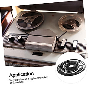 ibasenice 60pcs Cassette Belt Cassette Player Belts Replacement Cassette Belts 1mm Square Mixed 40-135mm