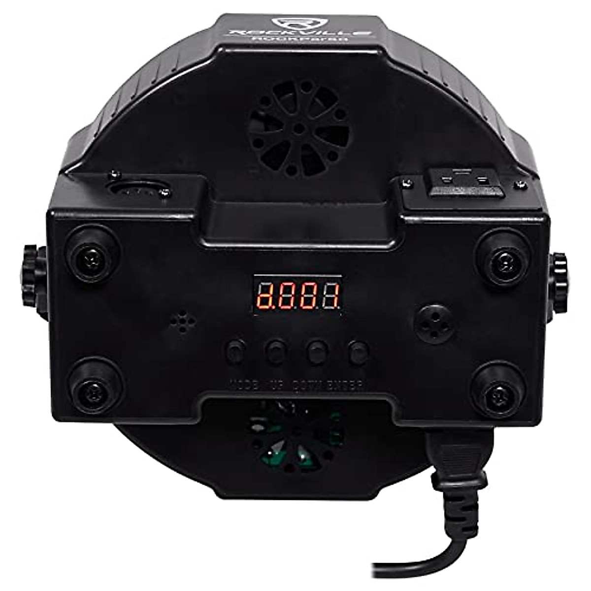 Rockville RockPAR50 LED RGB Compact Par Can DJ/Club DMX Wash Light+Dual Bracket, Black