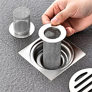 Drain Strainer,Sink Stopper,Stainless Steel Kitchen Sink Strainer Floor Drain Strainer Anti-Clogging Strainer Bathtub Hair Trap Shower Drain Strainer Drain Pipe