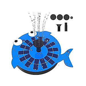 LUKEO Floating Solar Fountain Garden Waterfall Fountain Pool Pond Bird Bath Solar Panel Powered Fountain Water Pump