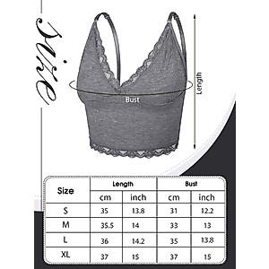 4 Pcs Women's Sleeveless Cami Crop Top Camisole Lace Trim V Neck Spaghetti Strap Tank Tops for Women Girl Ribbed Rave Clothes (Black, White, Light Gray, Dark Gray, Small)