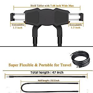 Lazy Neck Phone Holder Hand-free Rotating Vertical Horizontal Gooseneck Multiple Function Mounts - for Cell Phone,Tablet,iPad,Kindle,iPhone,Samsung,and Other Smartphone Devices Multi Angle Holder