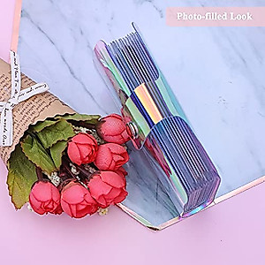 Ndsox 2 Pack 2 x 3 Mini Photo Album 36 Pockets One-Handed Portable Kpop Photo Card Holder Compatible with Fujifilm Instax Mini Cameras/Polaroid Snap Touch/SocialMatic Instant Cameras, Rainbow