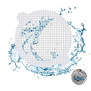Generic 50Pack Disposable Round Mesh Shower Drain Hair Catcher Stickers - Tub Drain Cover for Bathroom, Kitchen, Sink, Bathtub (4.3 inches), White, YXR06