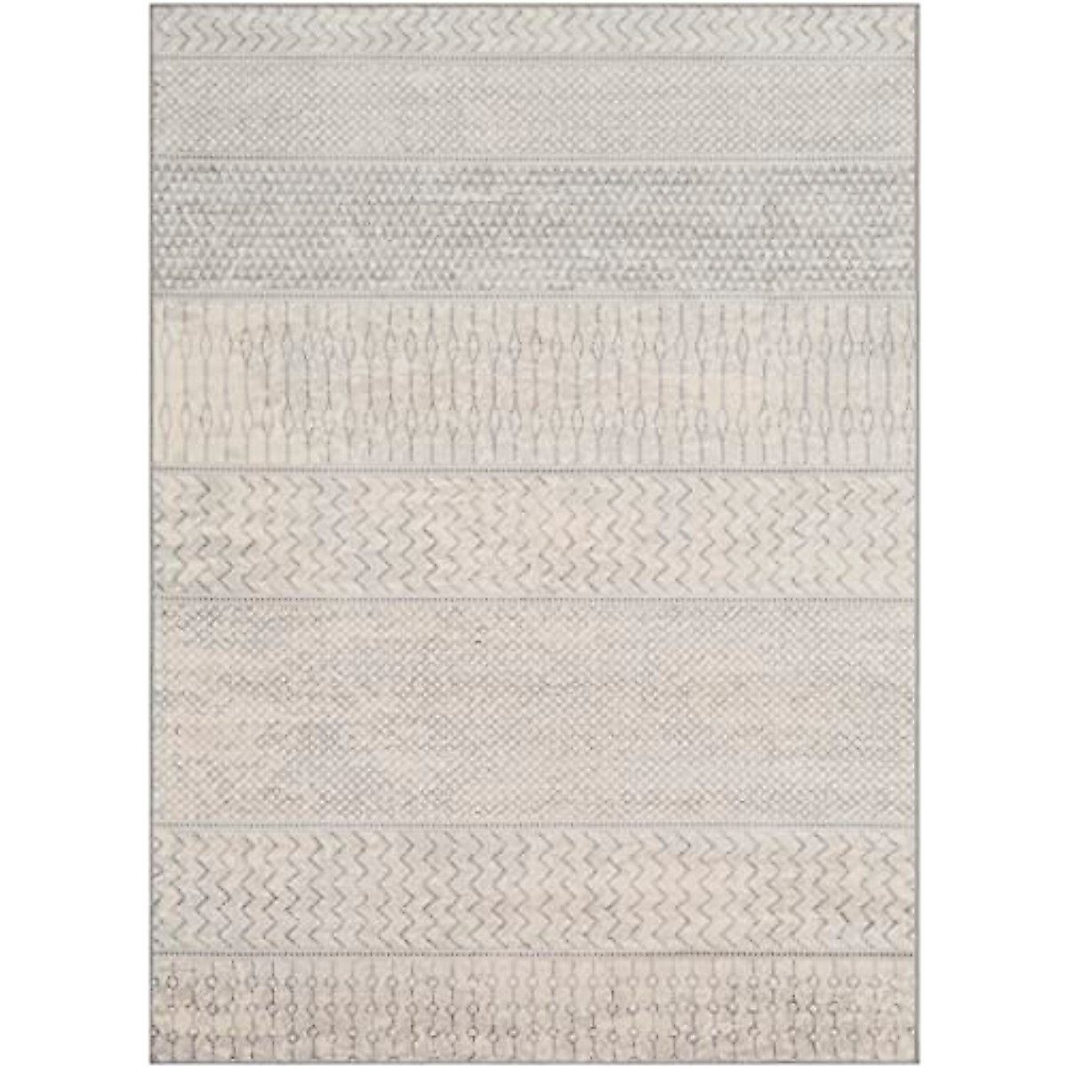 Artistic Weavers Hana Modern Moroccan Area Rug,6'7" x 9'6",Silver Grey