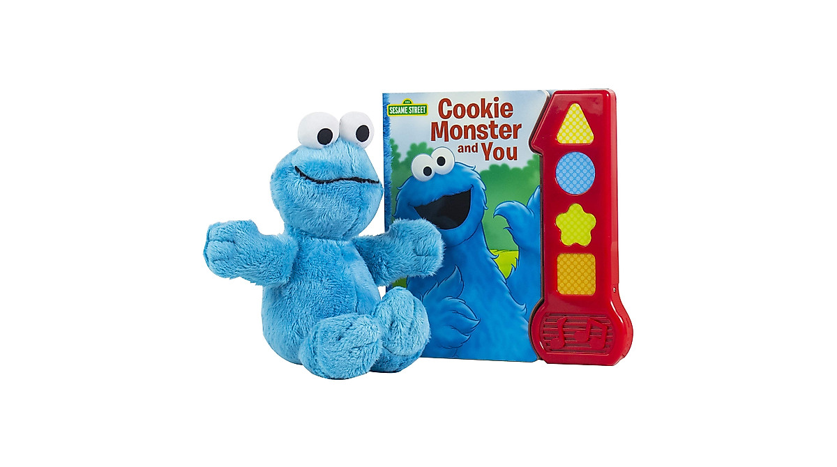 Cookie Monster Toy Set with Sound Book & Stickers for Toddlers