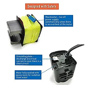 AquaMiracle 1160GPH Submersible Water Pump with 11.5ft High Lift, Pond Pump Aquarium Pumps for Fish Tank, Fountain, Waterfall, Statuary, Water feature, Hydroponics