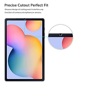 Orzero (2 Pack) Compatible for Samsung Galaxy Tab S6 Lite 10.4 inch (2024/2022/2020) Tempered Glass Screen Protector, 2.5D Arc Edges 9 Hardness HD Anti-Scratch Full-Coverage