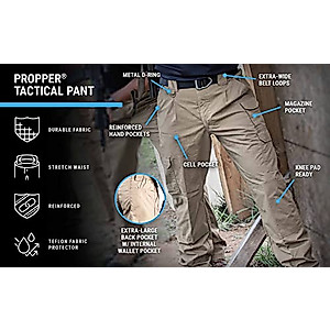 Propper Men's Canvas Tactical Pant, Khaki, 44 x 36