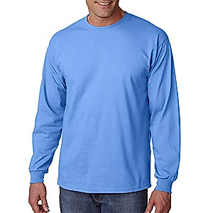 Gildan 100% Cotton Long-Sleeve T-shirt (G2400) Tee X-Large Carolina Blue